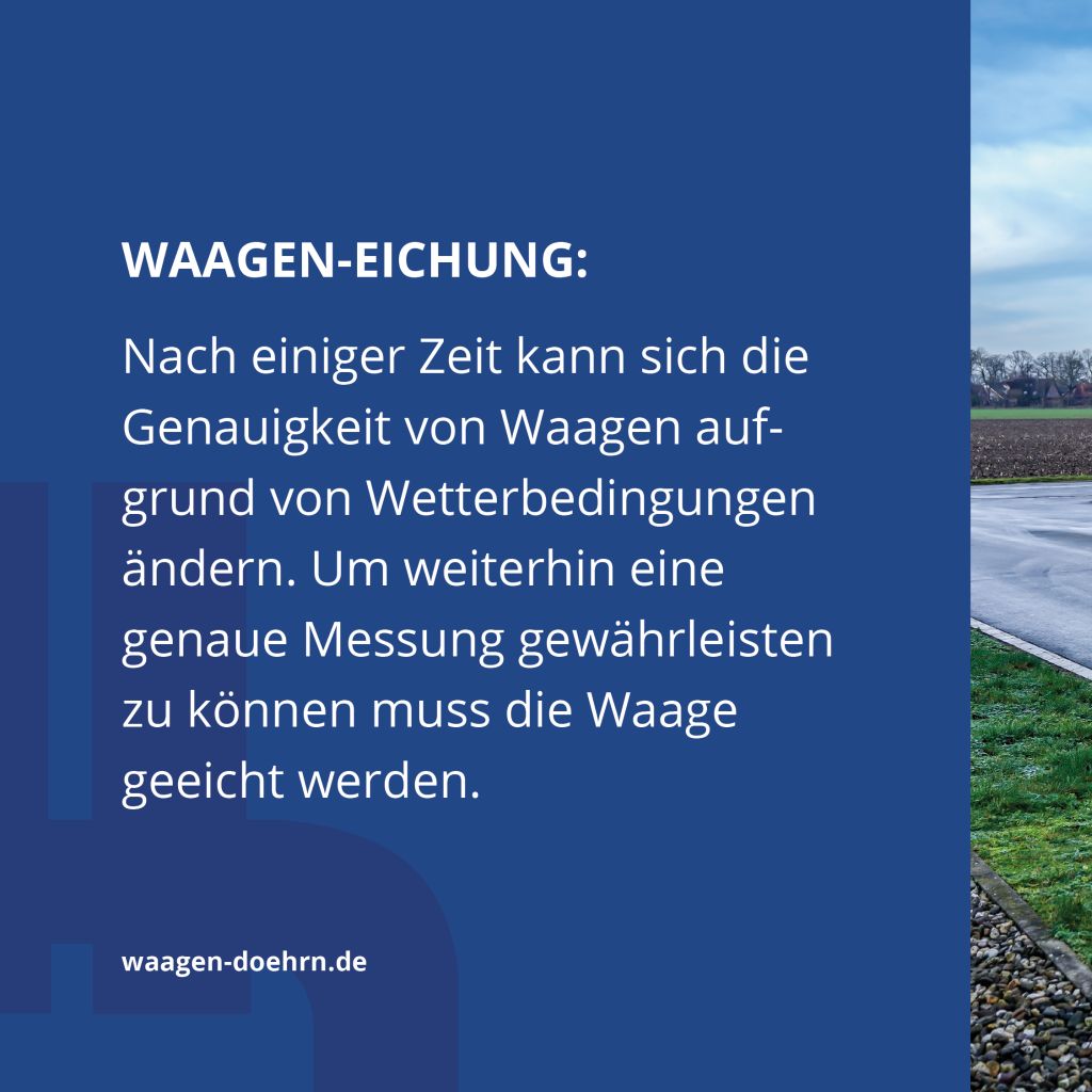 Warum sollte ich meine Waage eichen lassen? - Waagen Döhrn